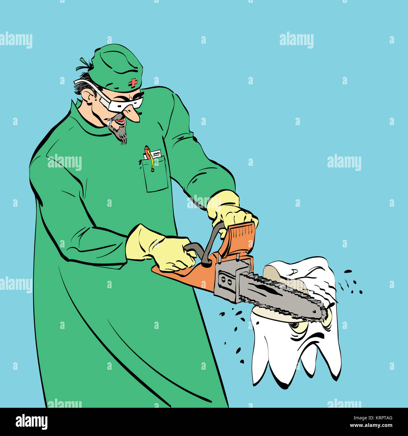 Caries dental comic character hi-res stock photography and images - Alamy