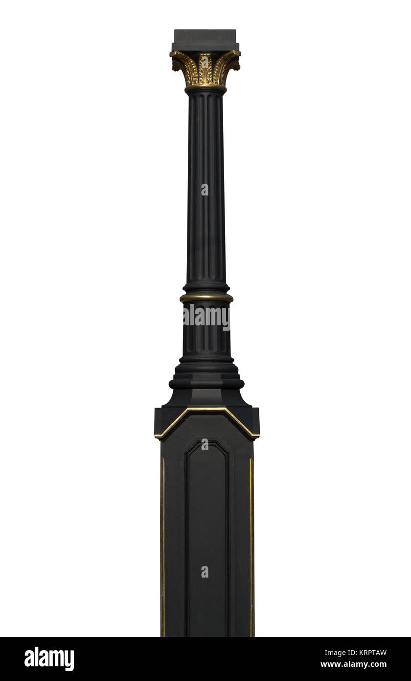 Black and gold classical metallic pole Stock Photo - Alamy