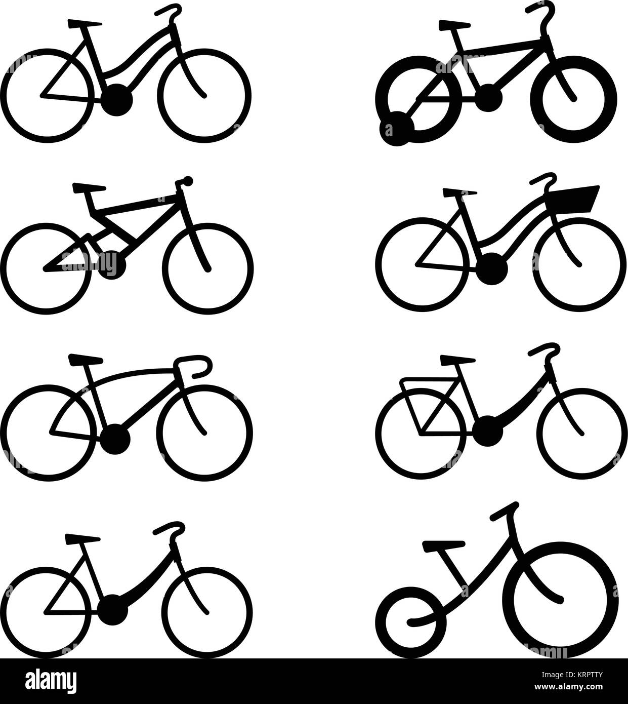 bicycle icon set with shadow on a grey background Stock Vector Image ...
