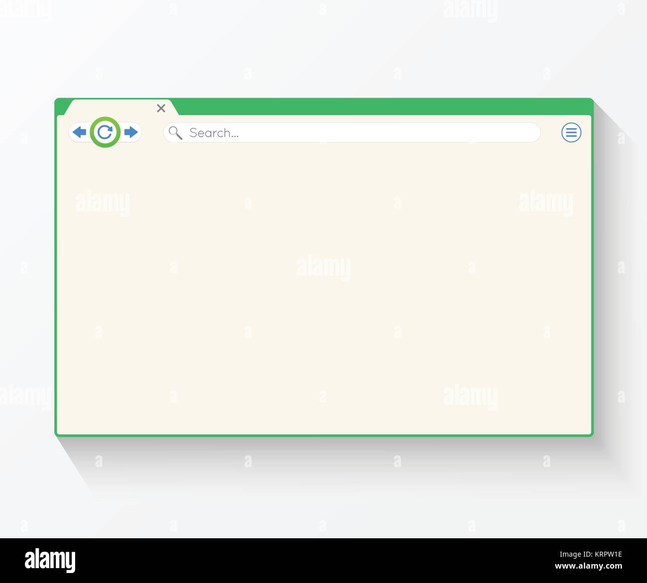 Blank window of internet browser for website presentation Stock Vector ...