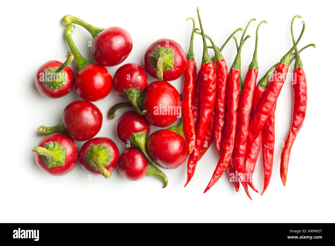 Round red chili peppers Stock Photo - Alamy