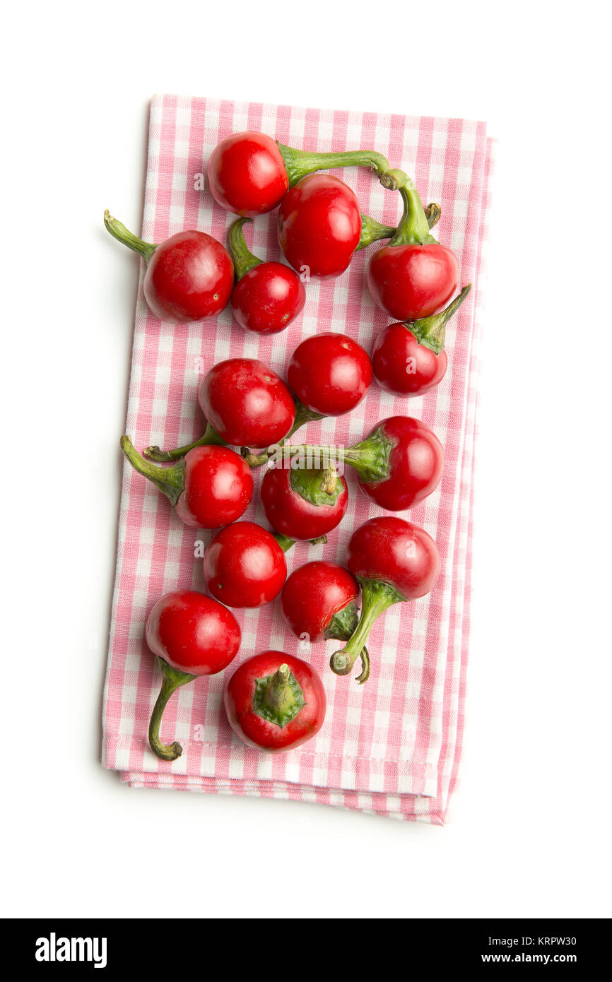 Round red chili peppers Stock Photo - Alamy