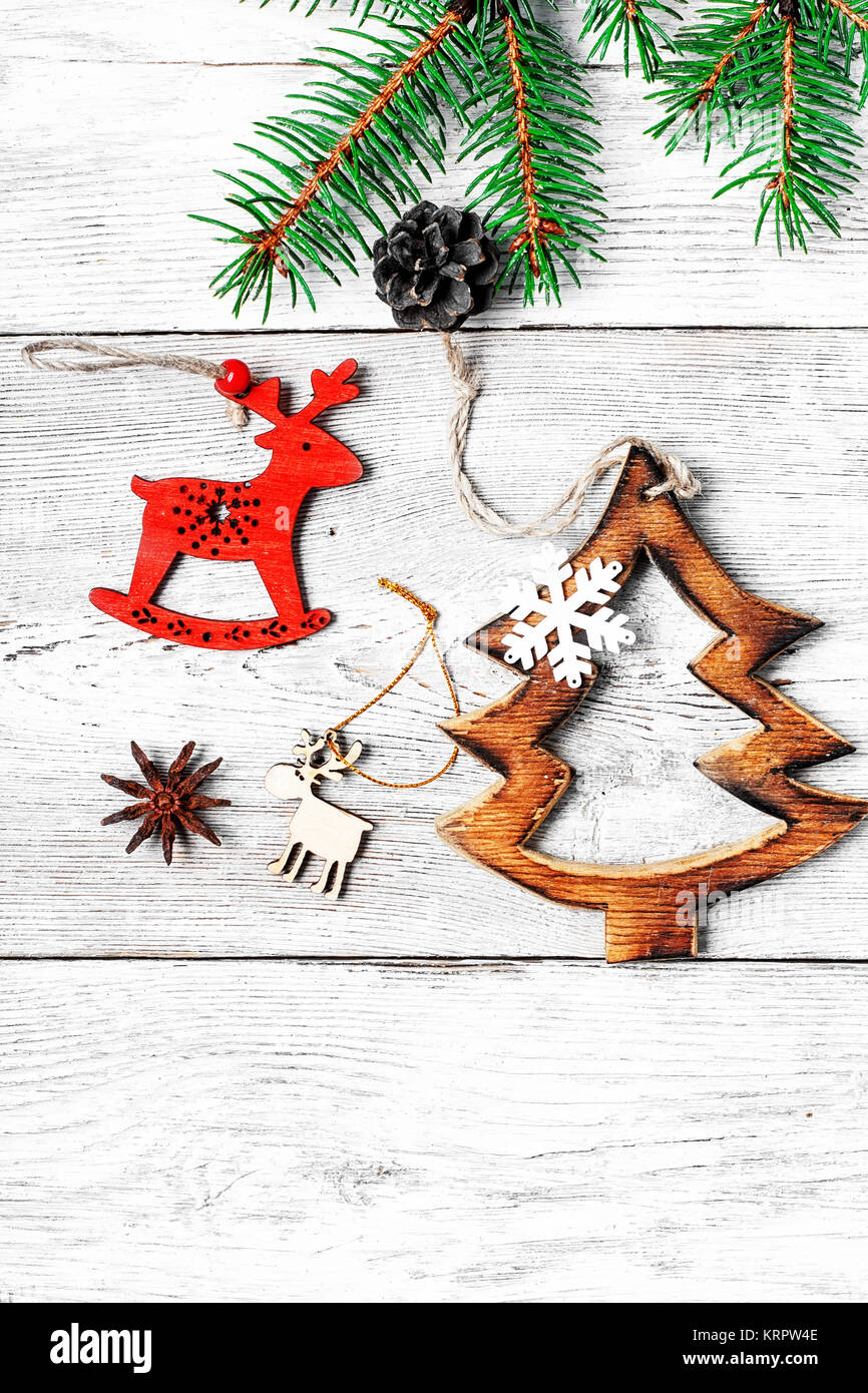 Handmade decorative Christmas tree, and xmas paraphernalia Stock Photo ...