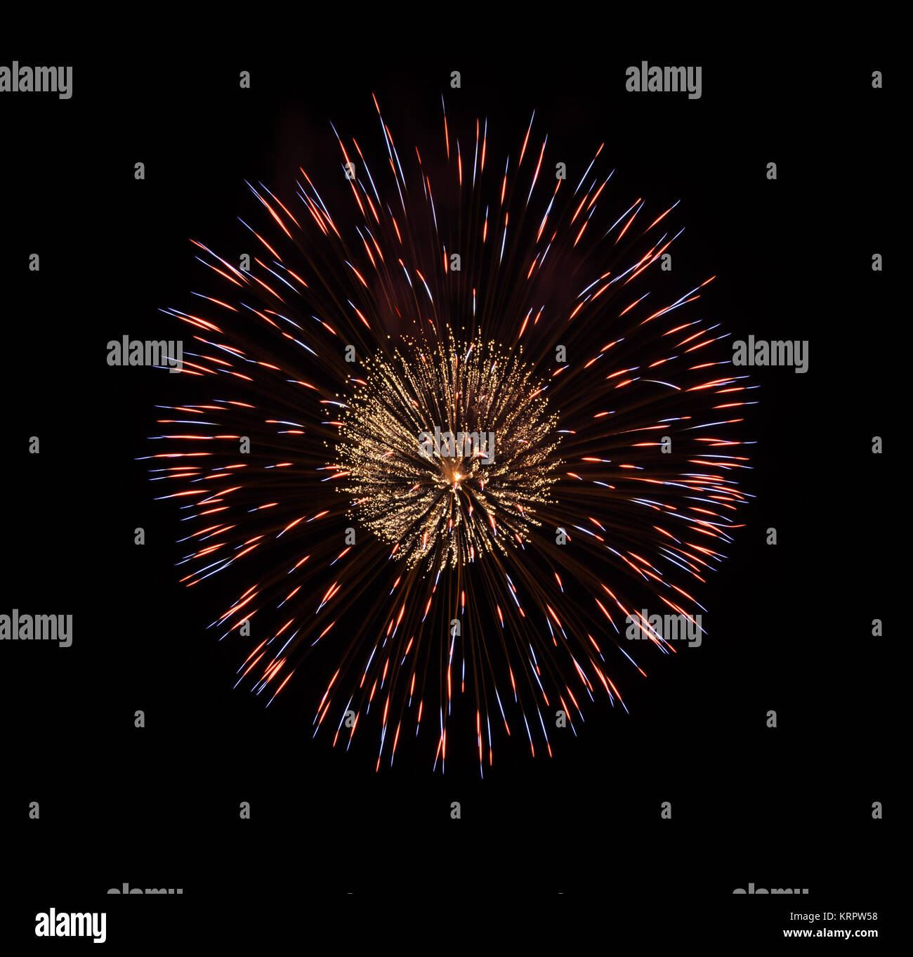 Colorful fireworks on black background Stock Photo - Alamy