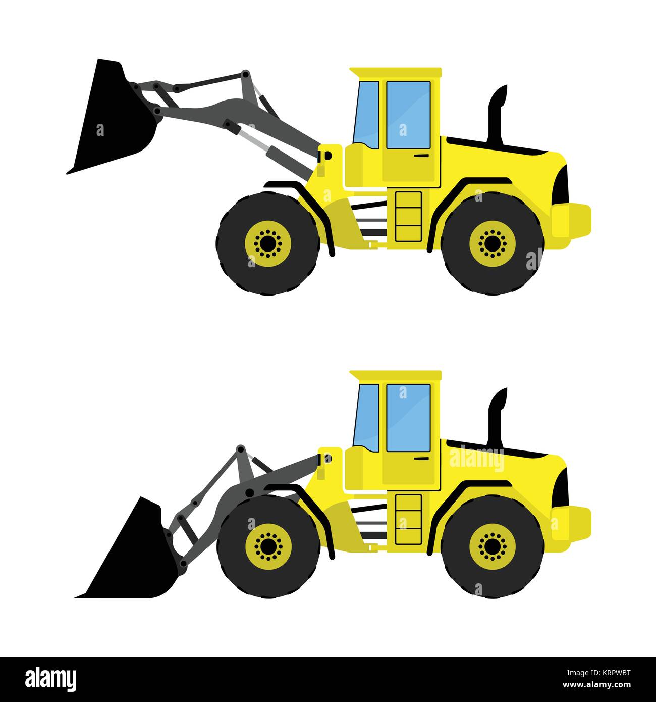 Front loader on a white background Stock Vector Image & Art - Alamy