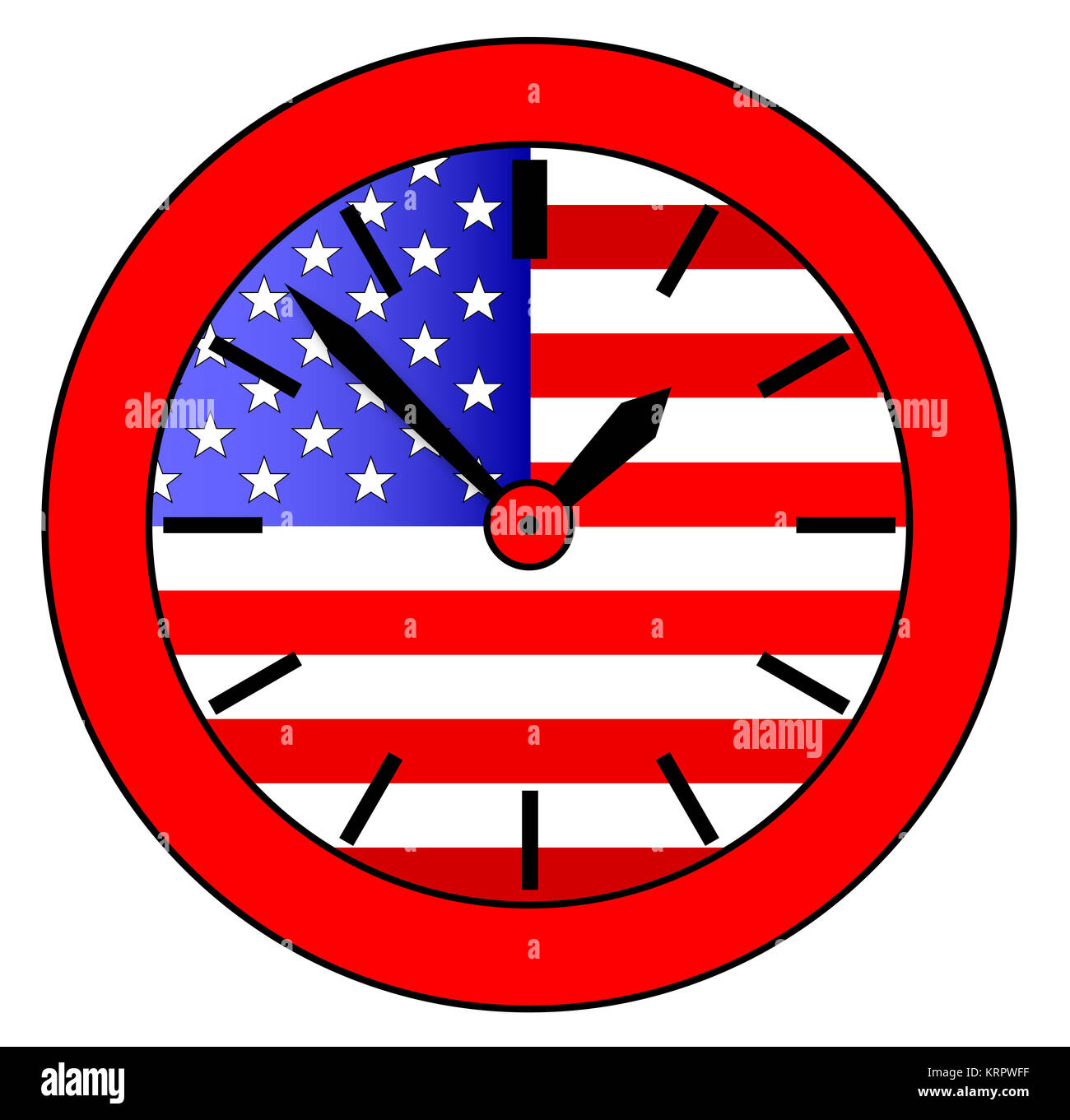 The american flag clock Cut Out Stock Images & Pictures - Alamy