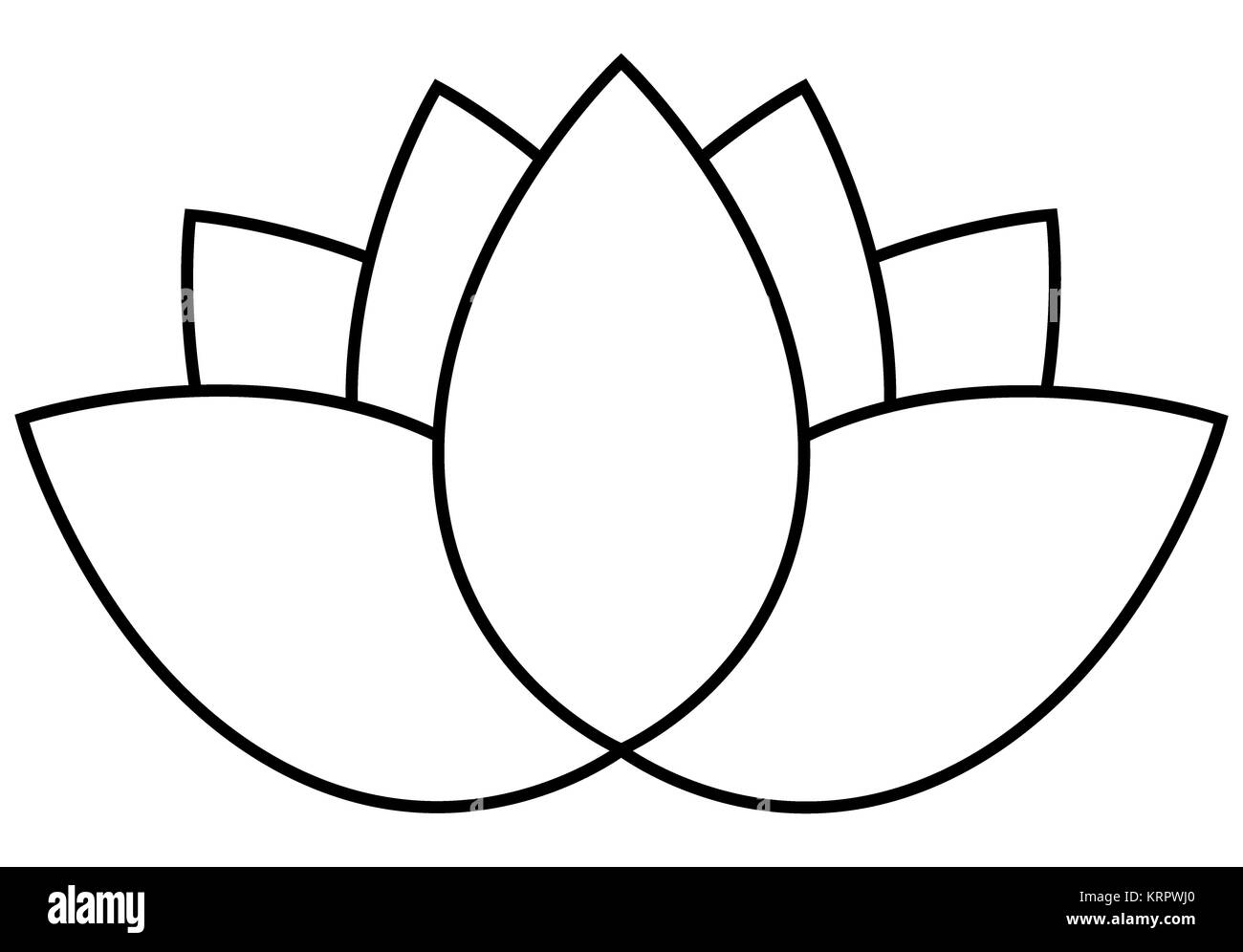 Lotus pictogram Black and White Stock Photos & Images - Alamy