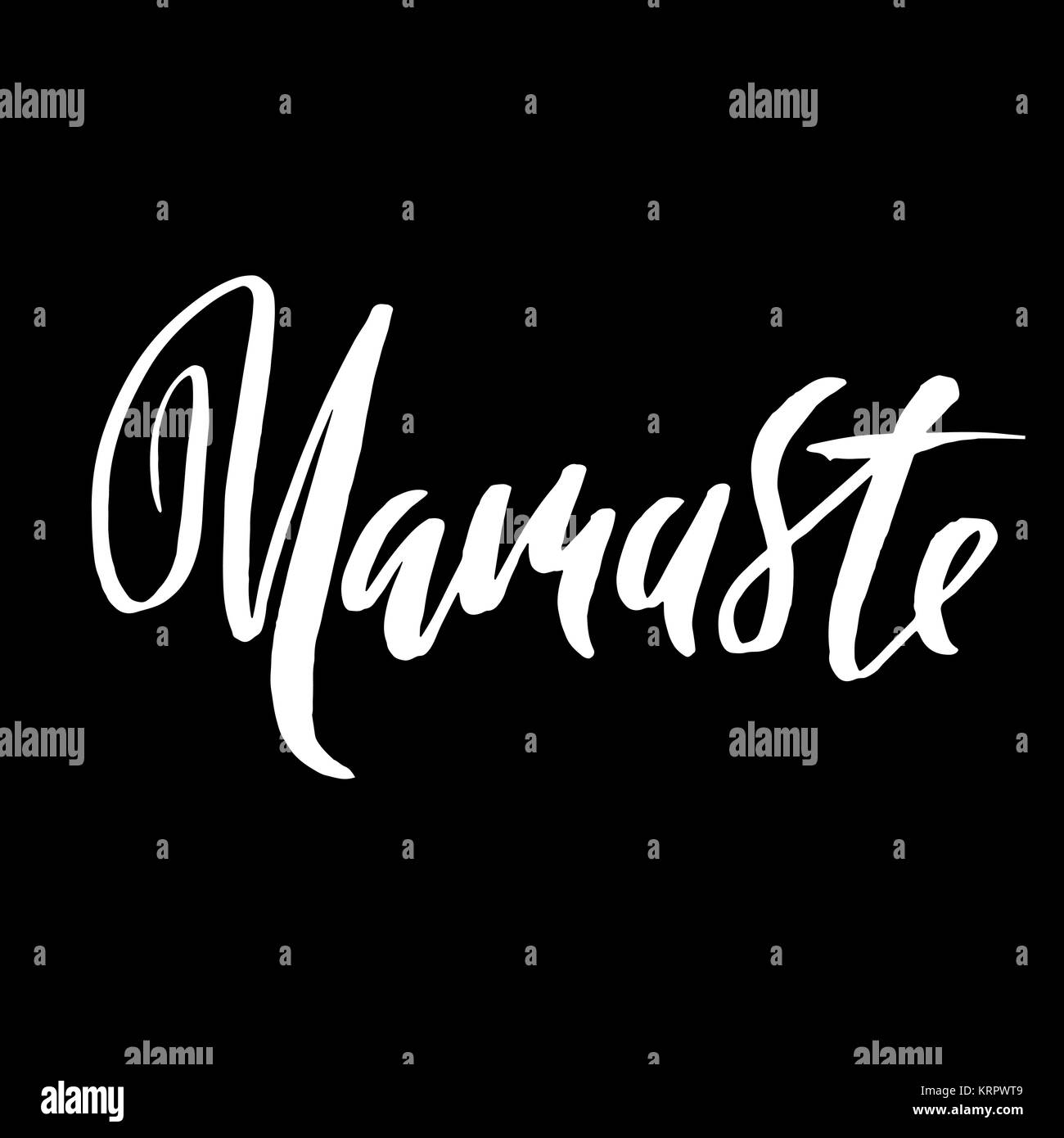 Namaste. Indian word. Modern brush lettering. Handwritten calligraphic ...