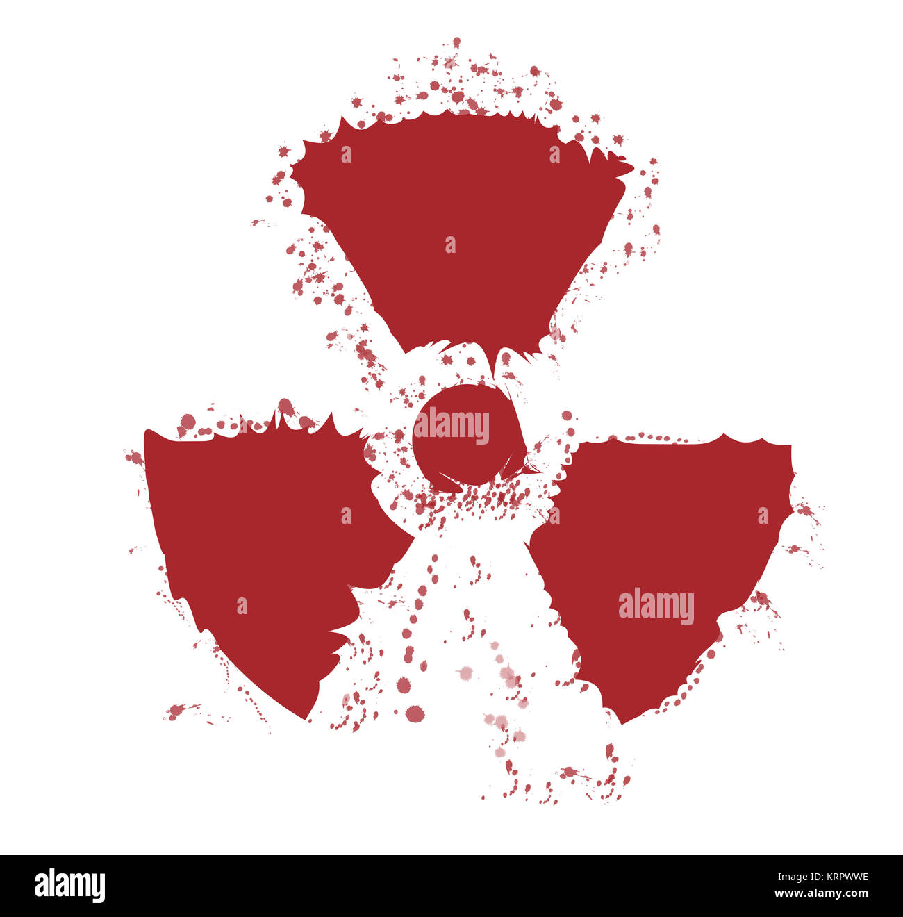 Splatter Radioactive Warning Symbol Stock Photo - Alamy