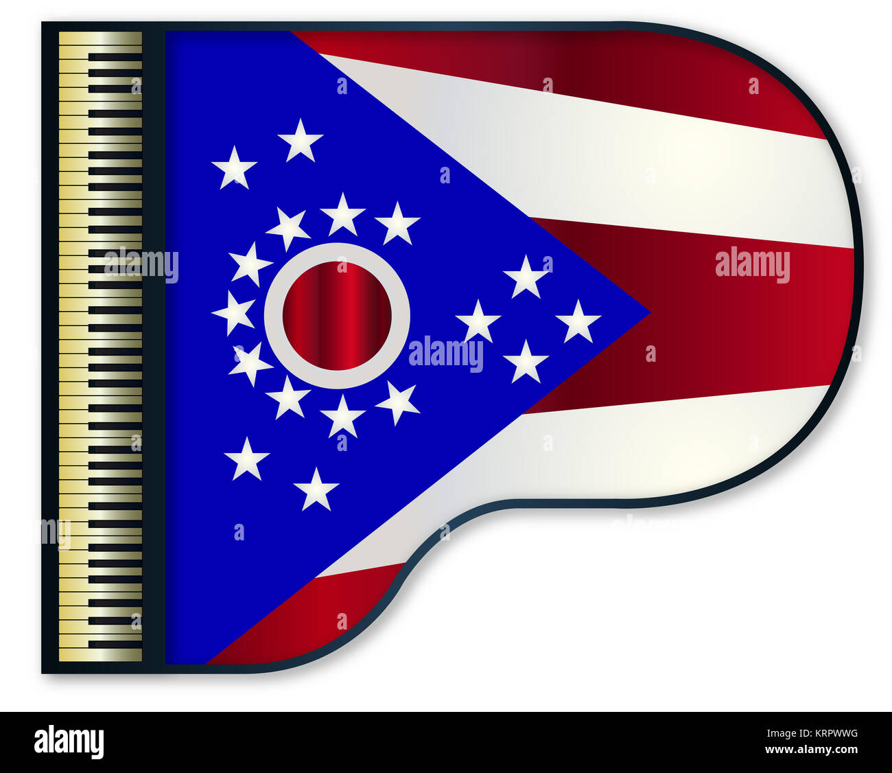 Grand Piano Ohio Flag Stock Photo - Alamy