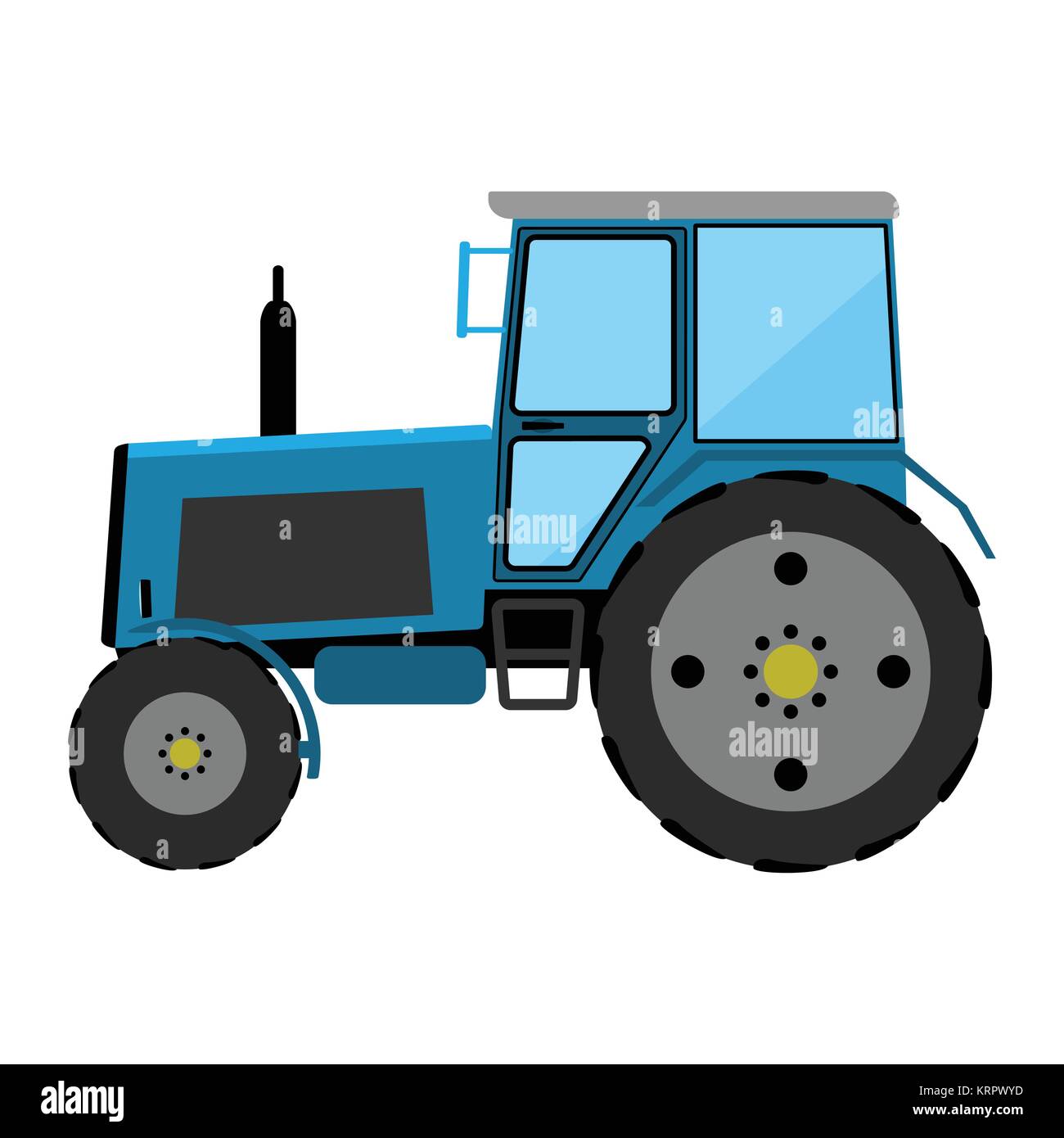 Tractor on field Stock Vector Images - Alamy