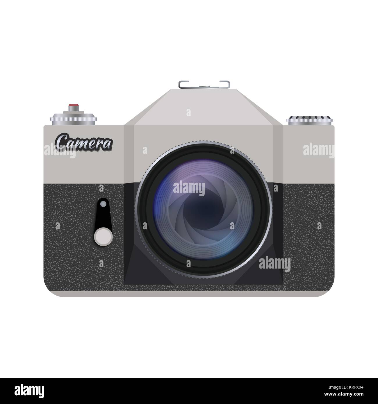 Vector illustration of detailed icon representing retro style camera ...