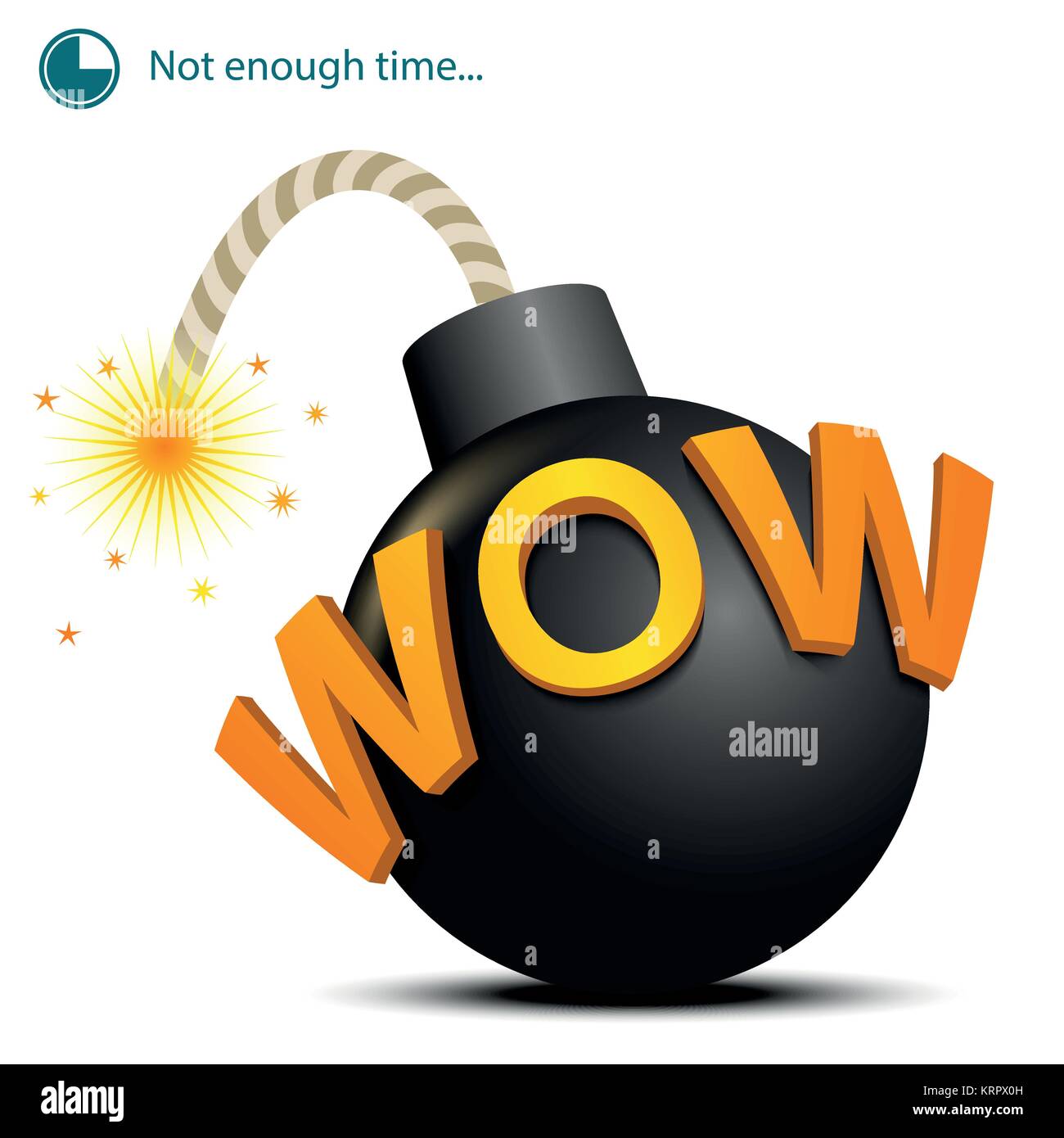 Black bomb ready to explode. The illustration on white background Stock ...