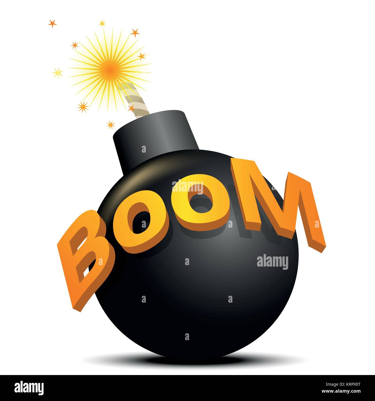 Black bomb ready to explode. The illustration on white background Stock ...