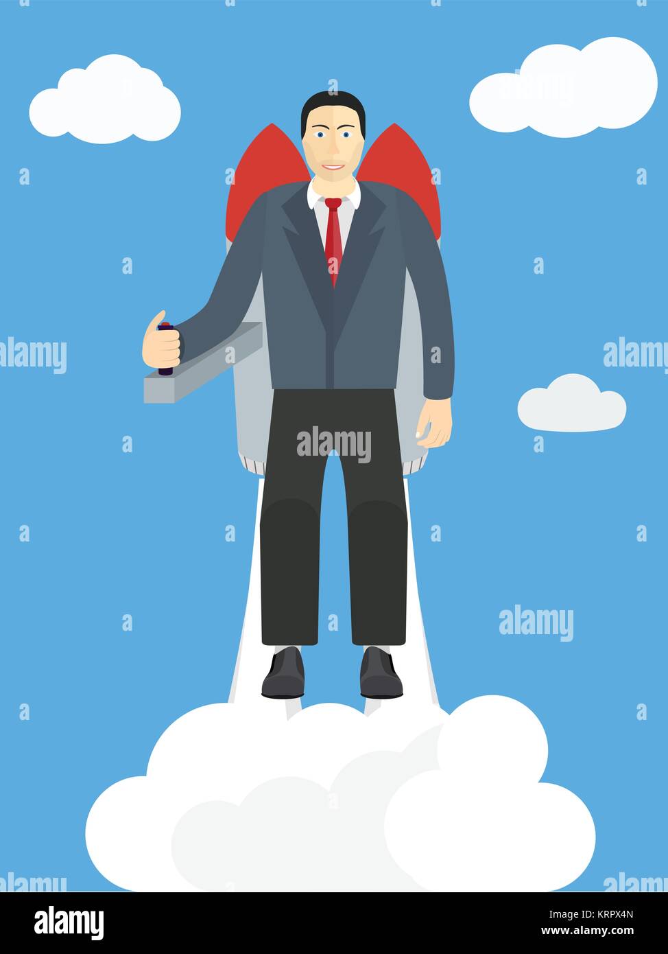 Cartoon illustration pilot idea hi-res stock photography and images - Alamy