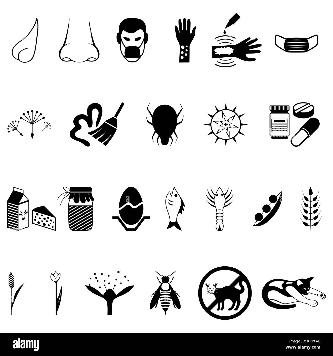 Allergy on milk Stock Vector Images - Alamy