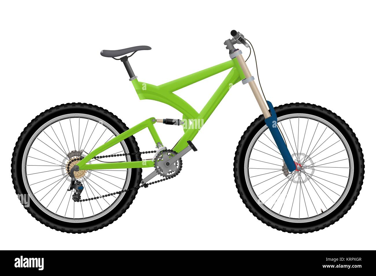 Black mountain bike Stock Vector Images - Alamy