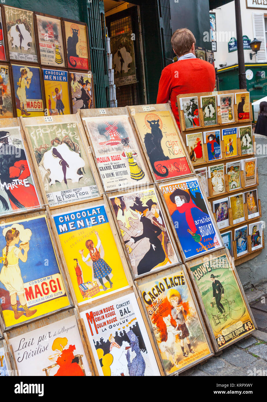 Shop posters paris france hi-res stock photography and images - Alamy