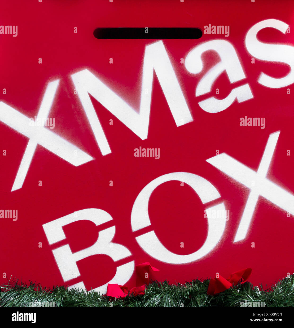 Merry Christmas mail box Stock Photo - Alamy