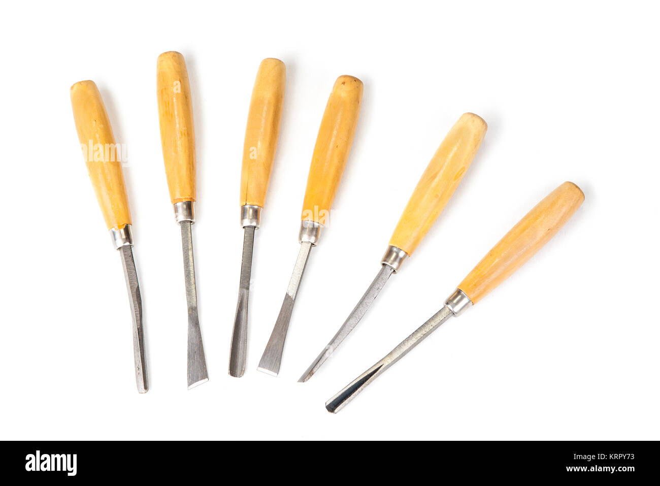 Set of wood chisel on the white background Stock Photo - Alamy