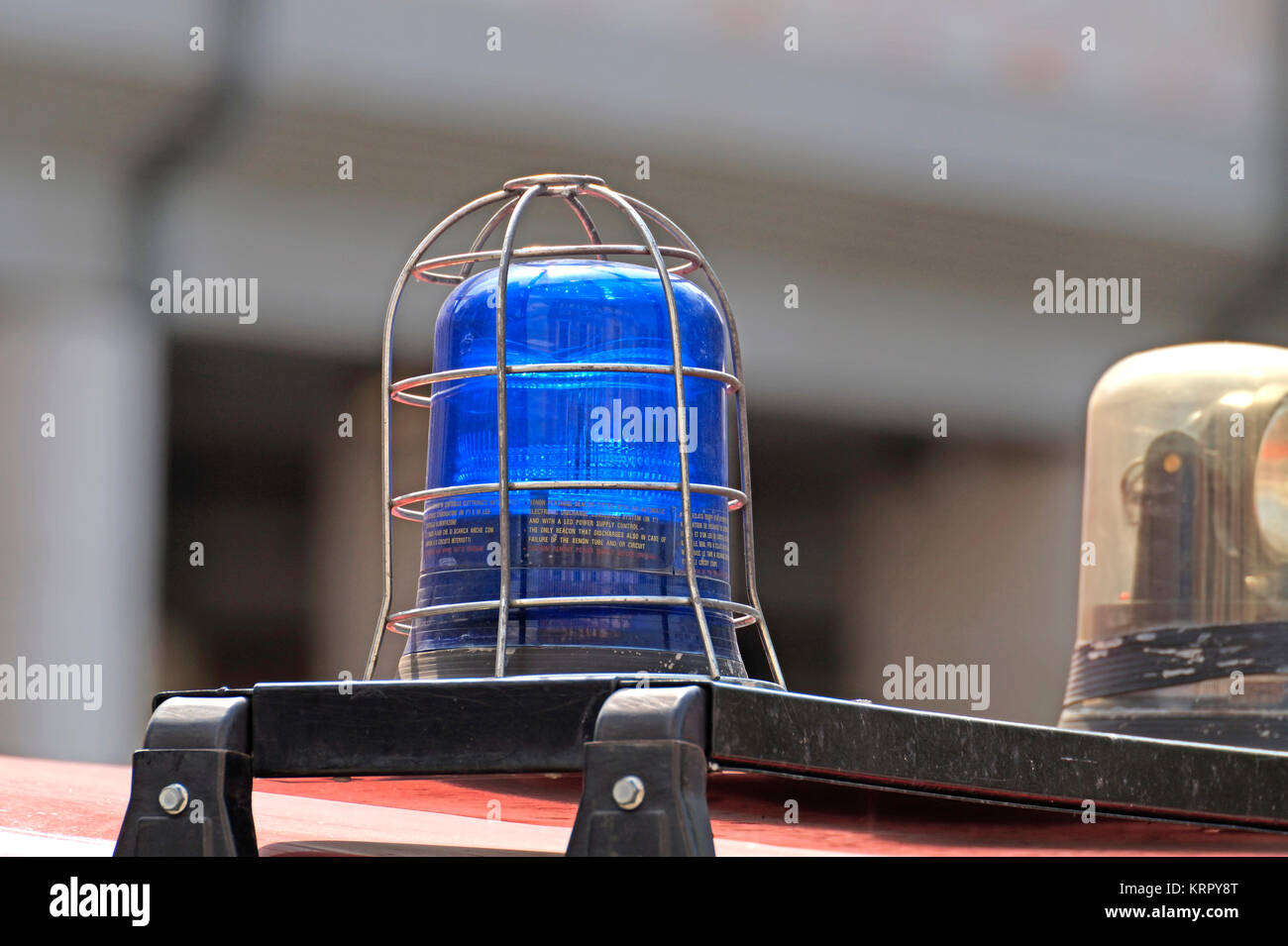 Blue Alarm Lights Rotating High Resolution Stock Photography and Images ...