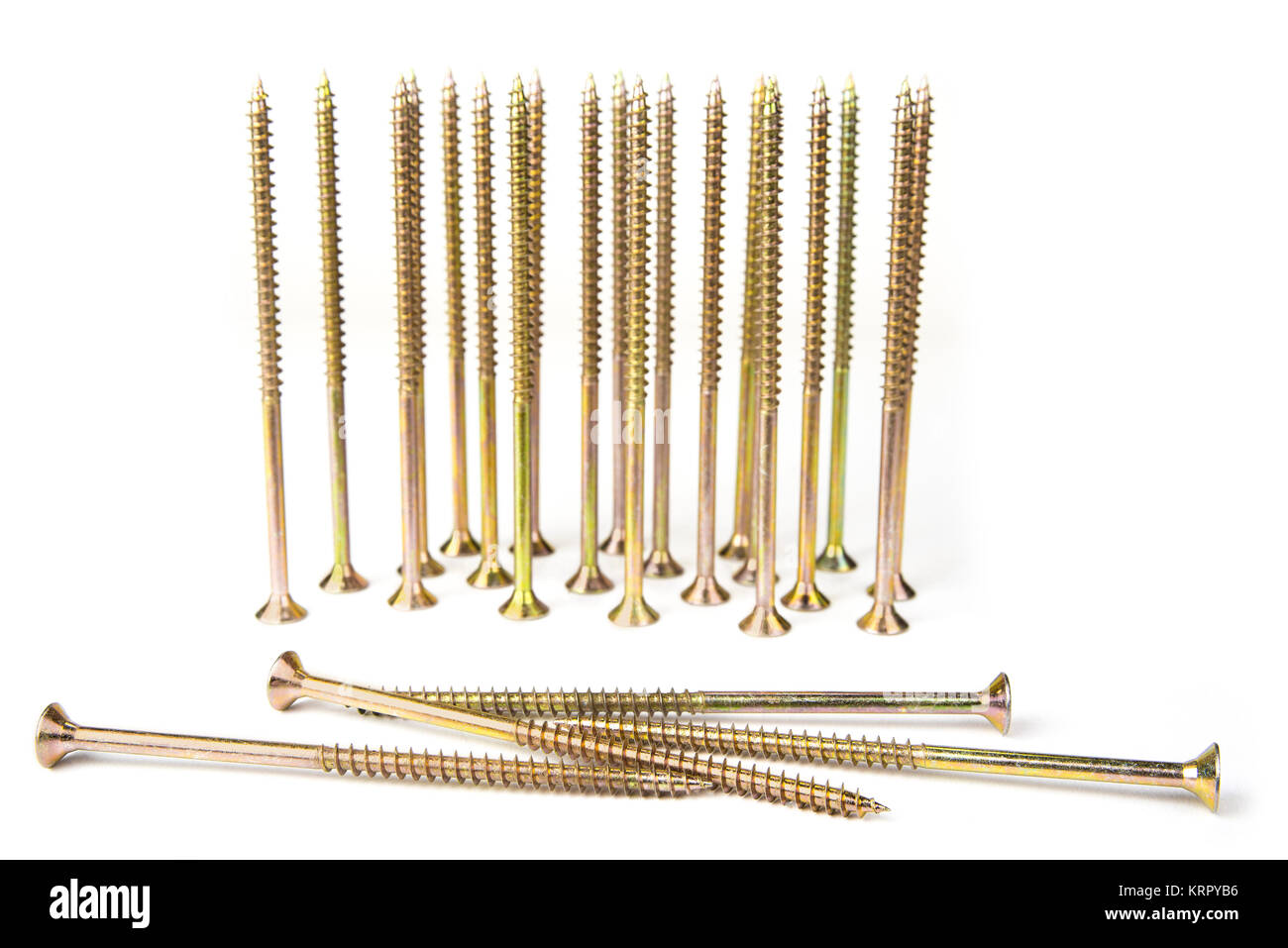 Waxed single thread, multipurpose wood screw long on the white Stock ...