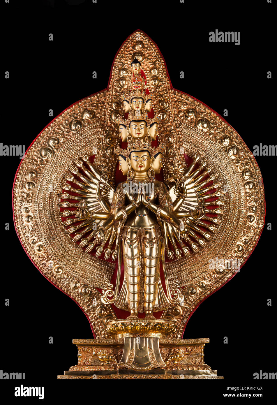 With the thousand arms Avalokiteshvara of a bodhisattva with eleven ...