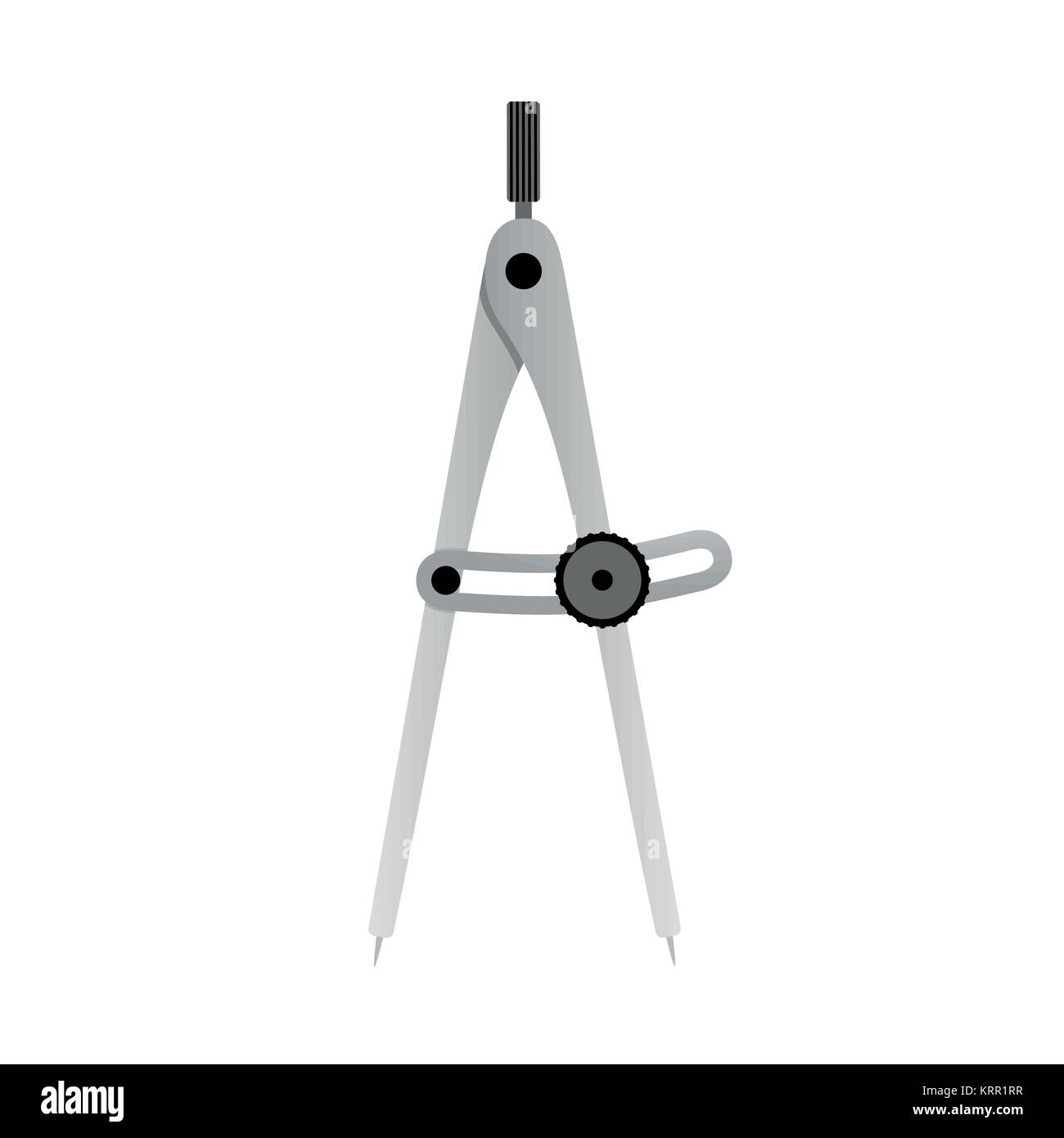 Carpenters compass divider. Isolated on white background Stock Vector ...