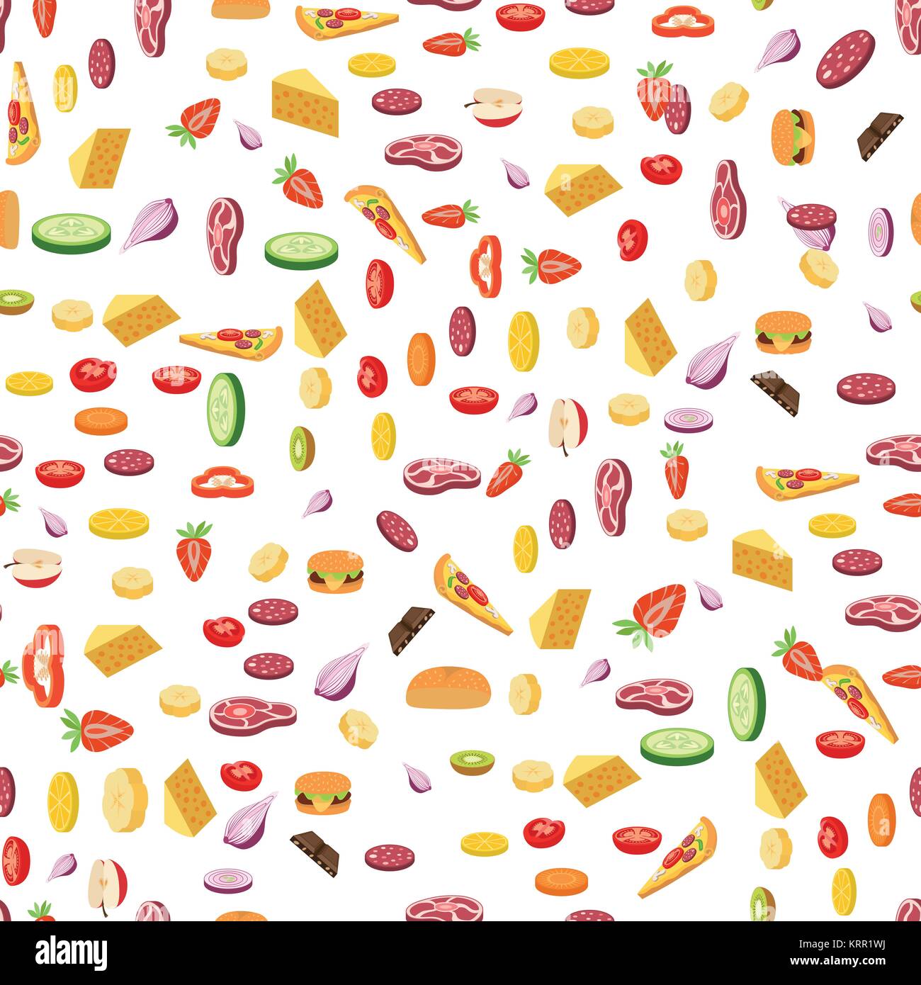 Unhealthy food color background Stock Vector Images - Alamy