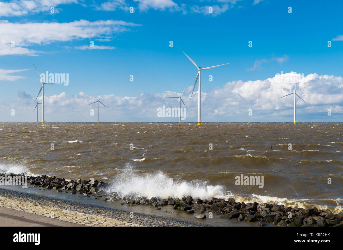 offshore windmill park Stock Photo - Alamy