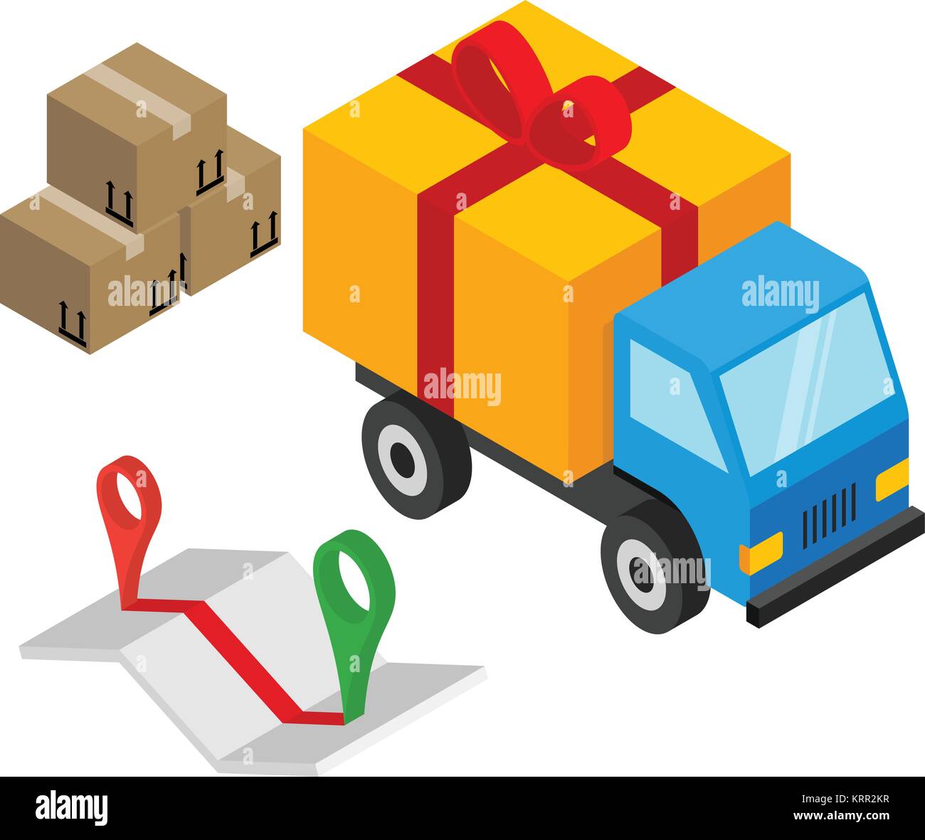 Delivery on time shipping Stock Vector Images - Alamy