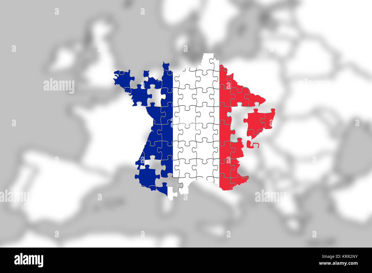 France falling apart on Europe background, puzzle concept Stock Photo ...