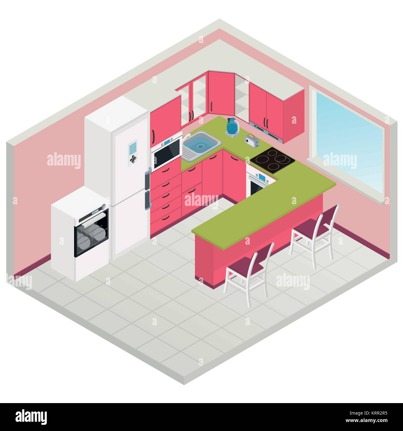 Red washbasin Stock Vector Images - Alamy