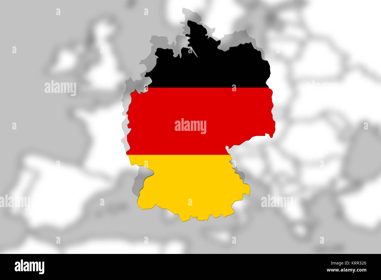 European country Germany with natiolan flag on Europe background Stock ...