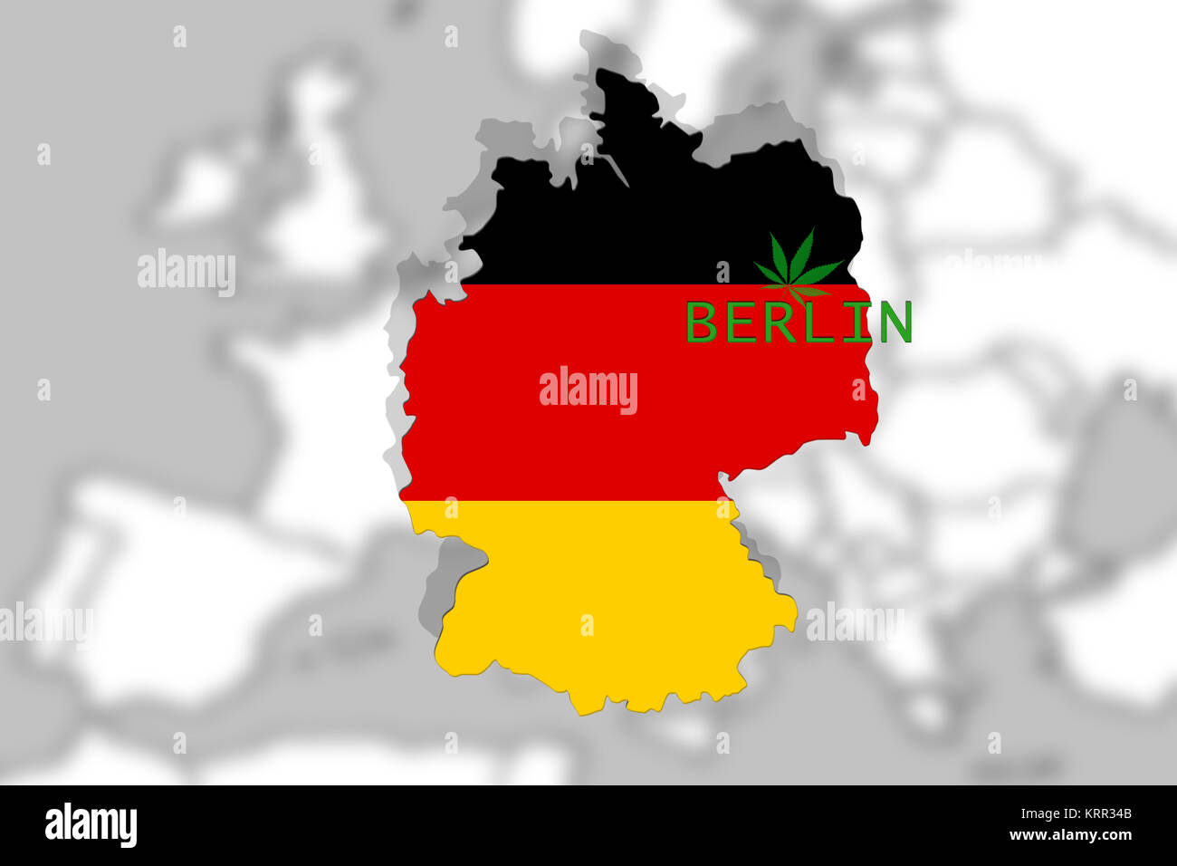 Marijuana lagalized in Berlin, Germany on Europe background and THC ...