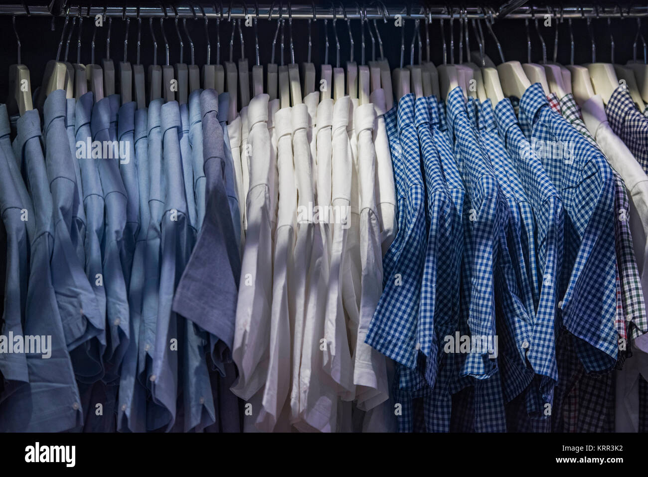 Mens dress shirts hanging hi-res stock photography and images - Alamy