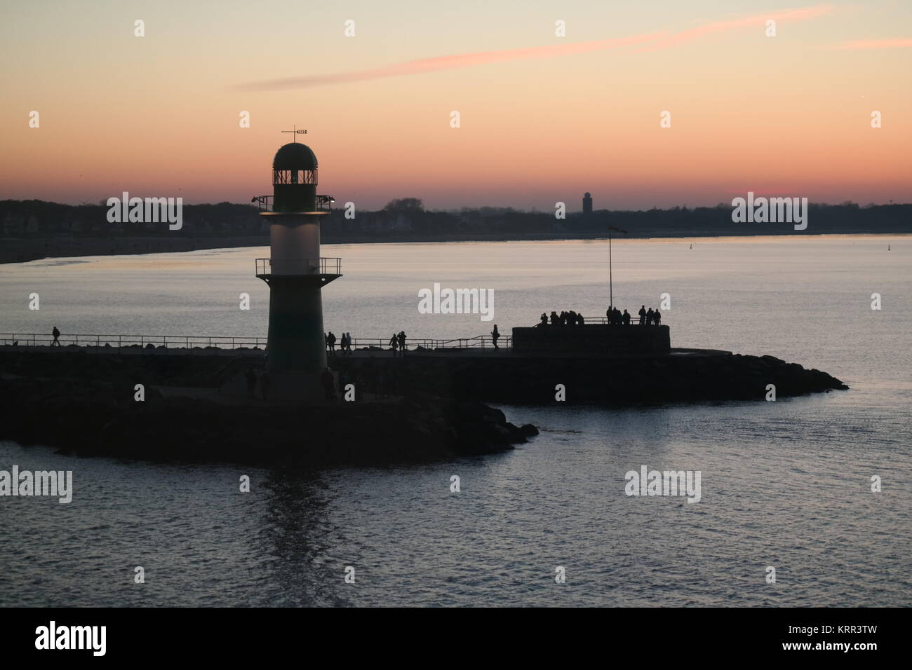 lighthouse at dusk Stock Photo - Alamy