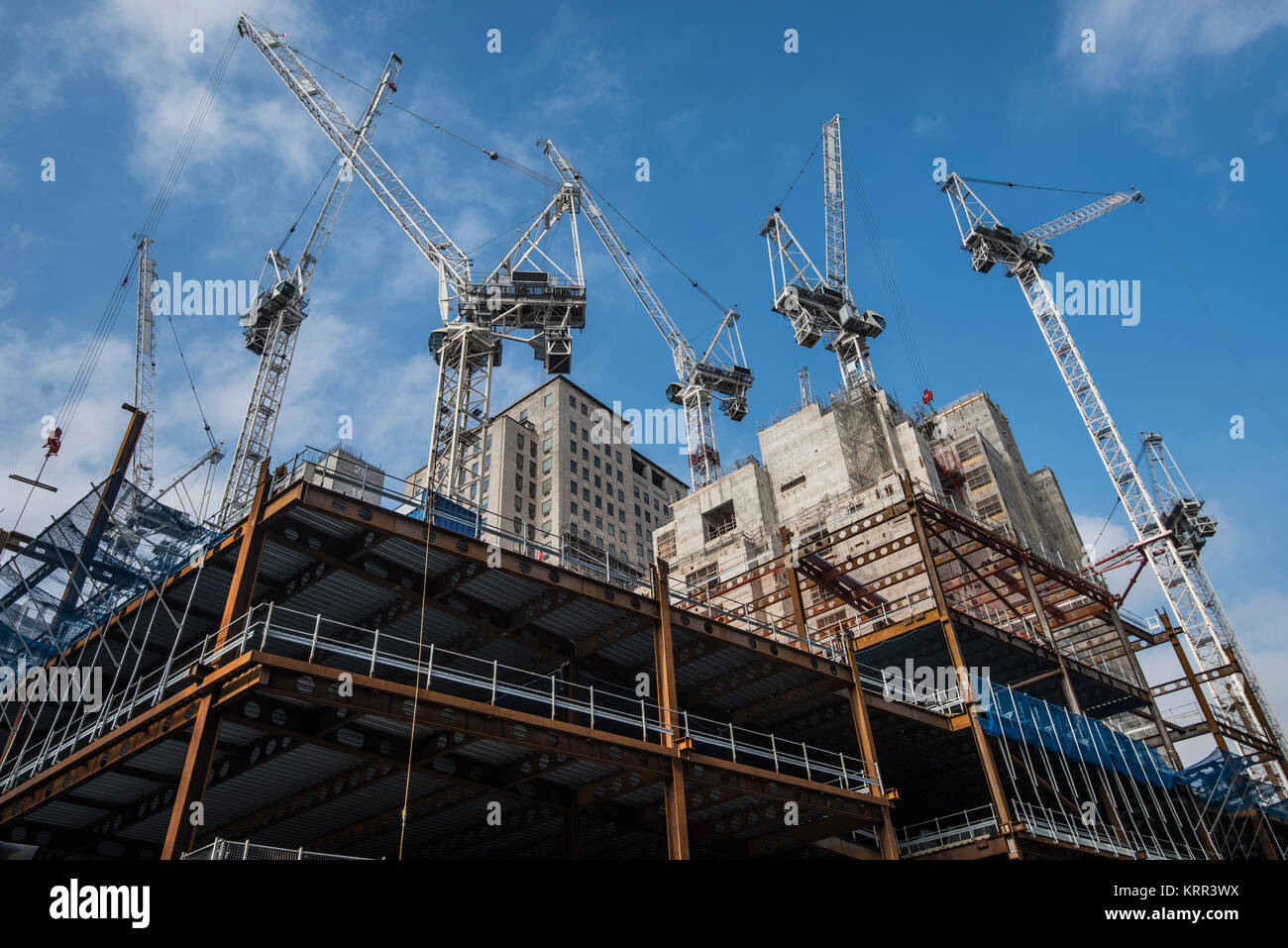 Steel skeleton building foundation frame hi-res stock photography and ...