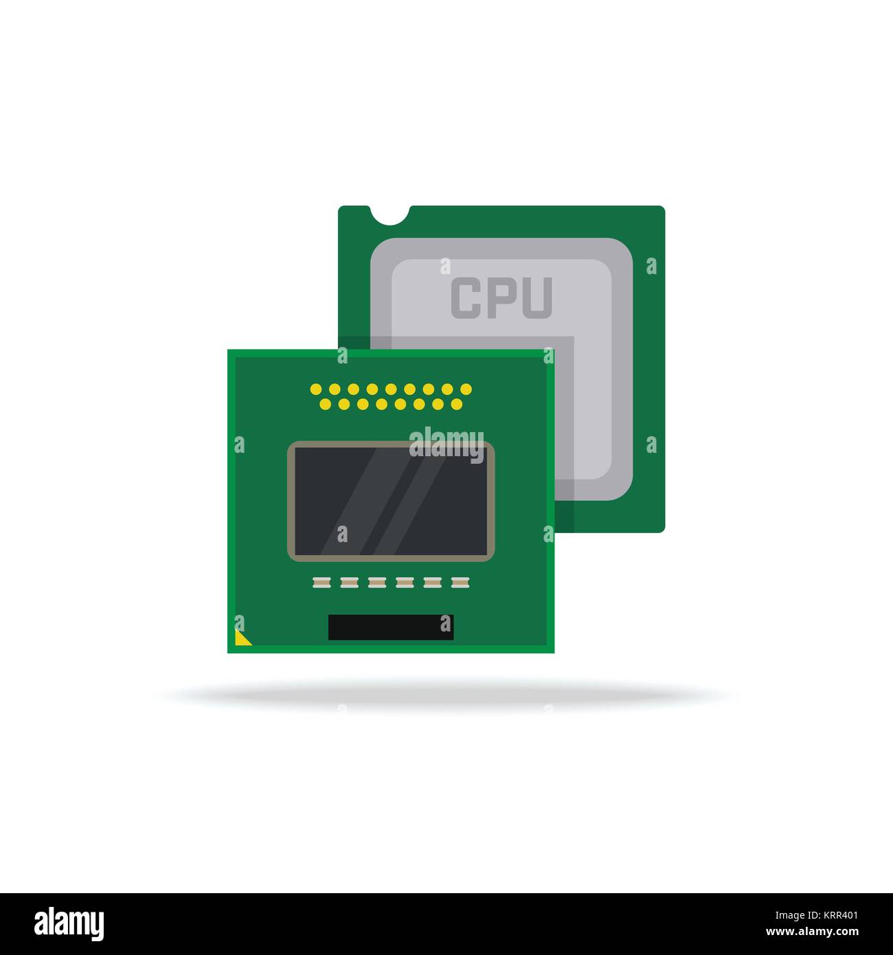 Vector computer processor, desktop and laptop CPU icon Stock Vector ...