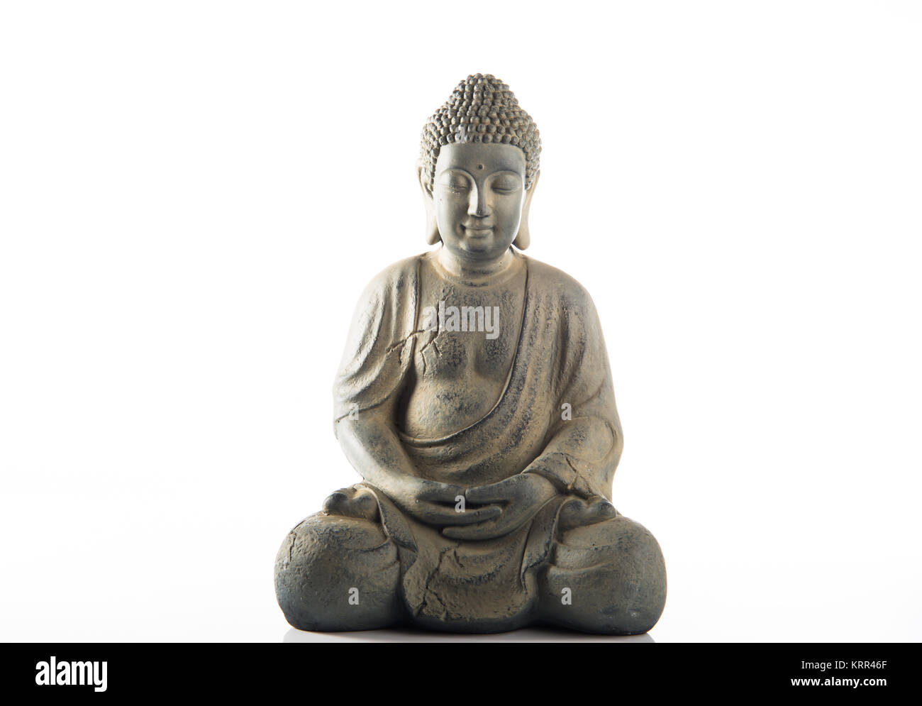 Buddha statue over white background Stock Photo - Alamy