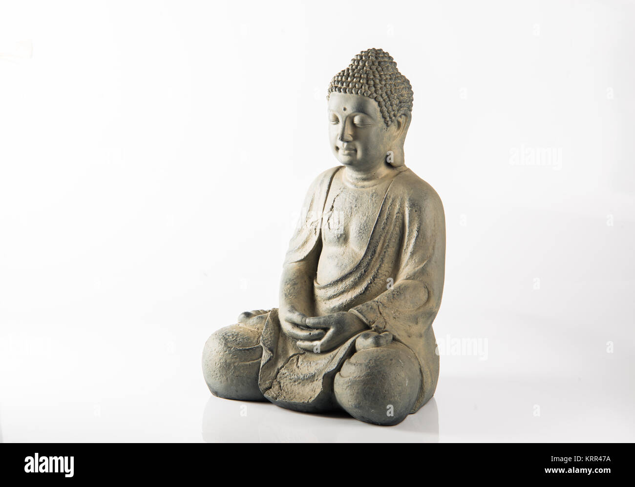 Buddha statue over white background Stock Photo - Alamy