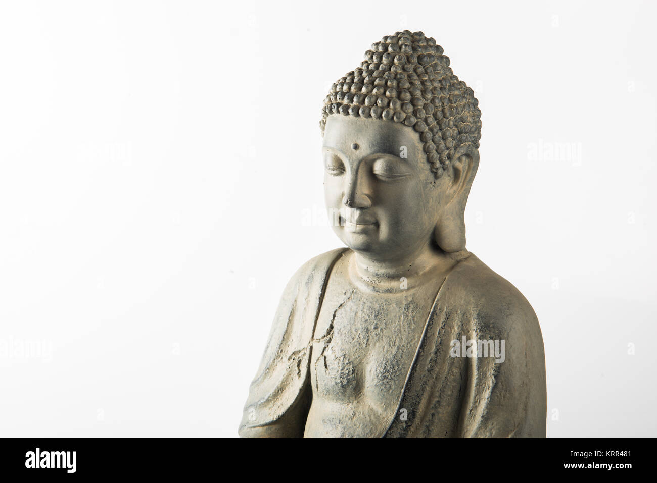 Buddha statue over white background Stock Photo - Alamy
