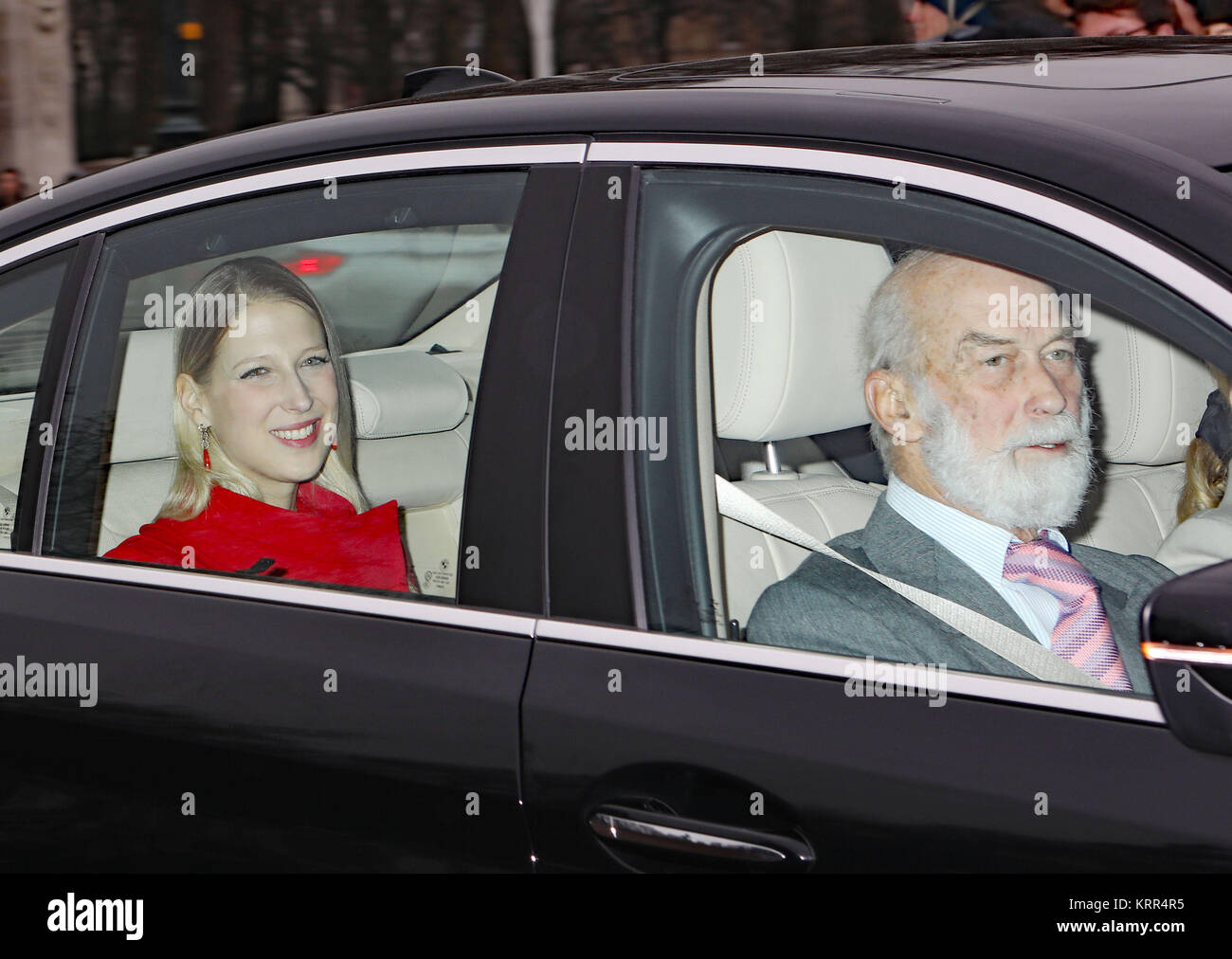 Prince Michael of Kent and his daughter Gabriella of Windsor arriving ...