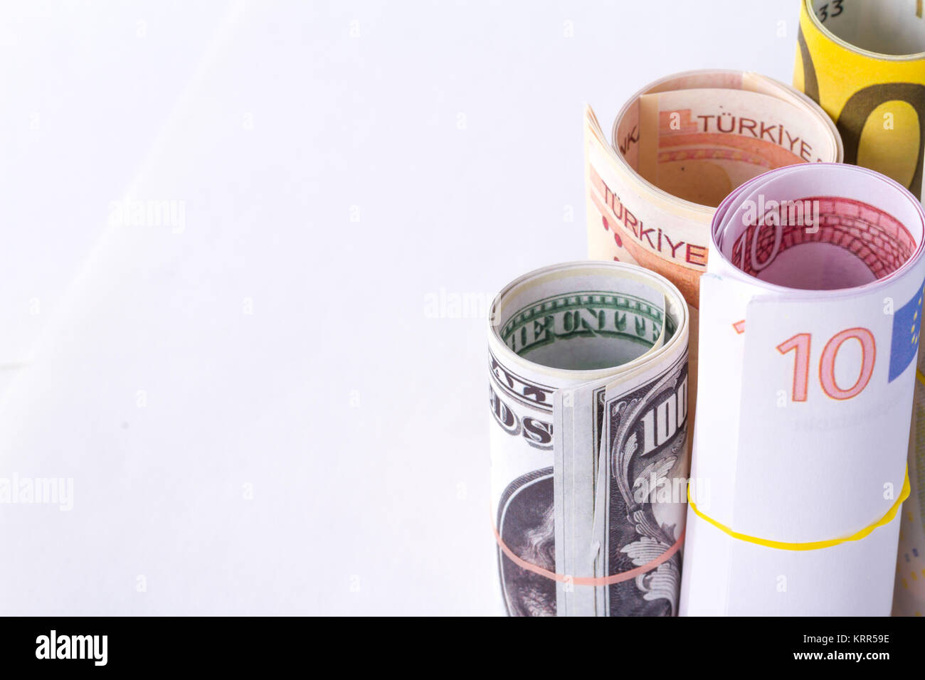 Stack of banknote with money consuming Stock Photo - Alamy