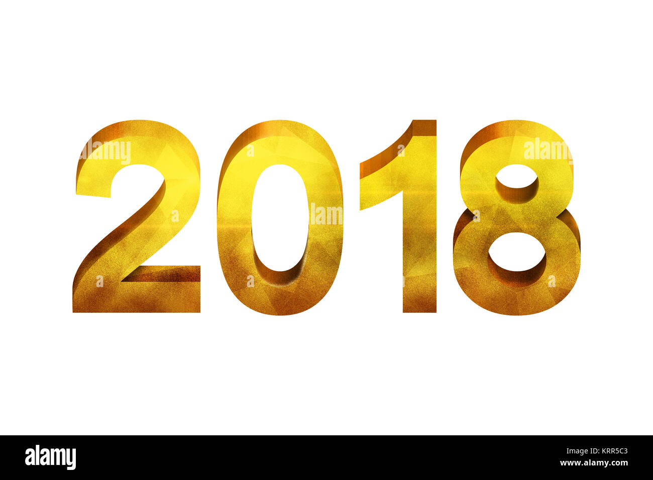 3D, golden 2018 Stock Photo - Alamy