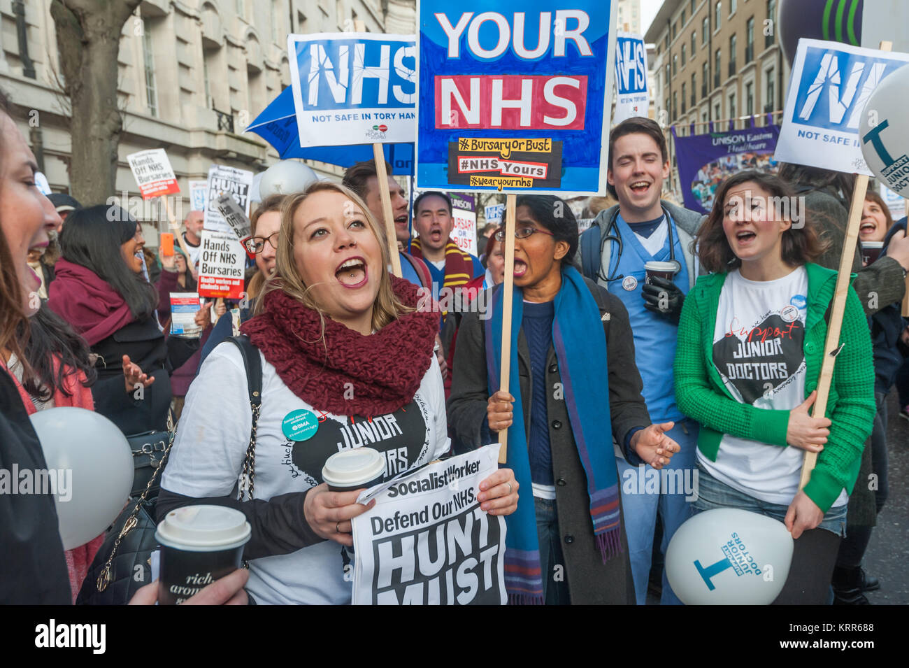 Junior Doctors wearing Vivienne Westwood's campaign t-shirts in the ...