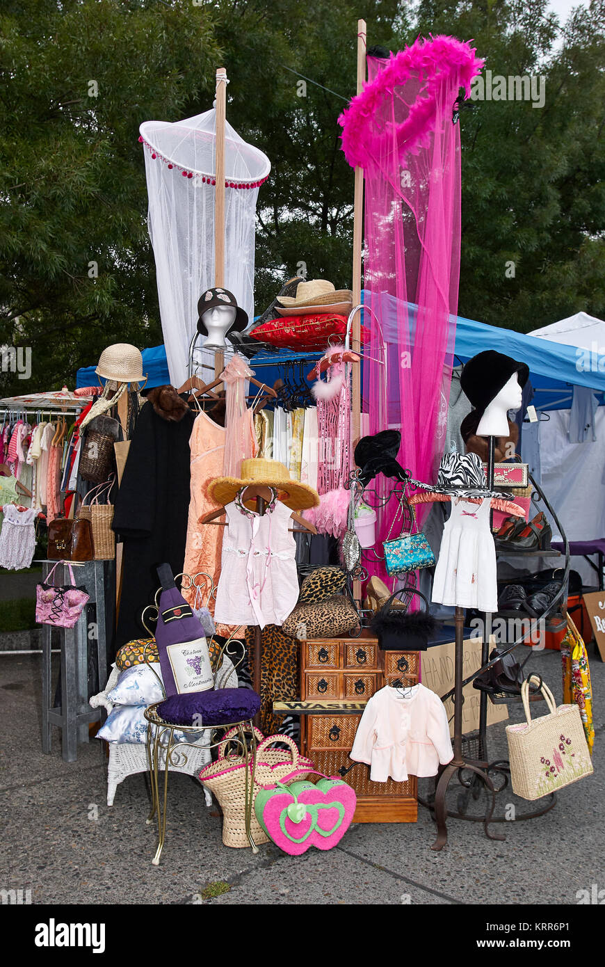 retro market stall at fremont market, seattle, washington Stock Photo ...