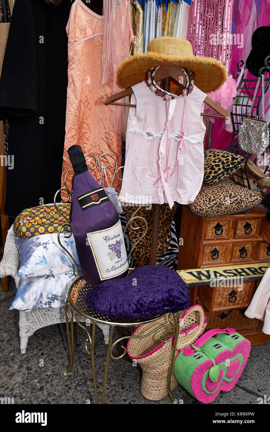 retro market stall at fremont market, seattle, washington Stock Photo ...