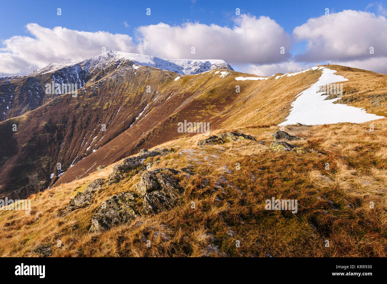 Scales Fell leading to summit of Blencathra / Saddleback one of the ...