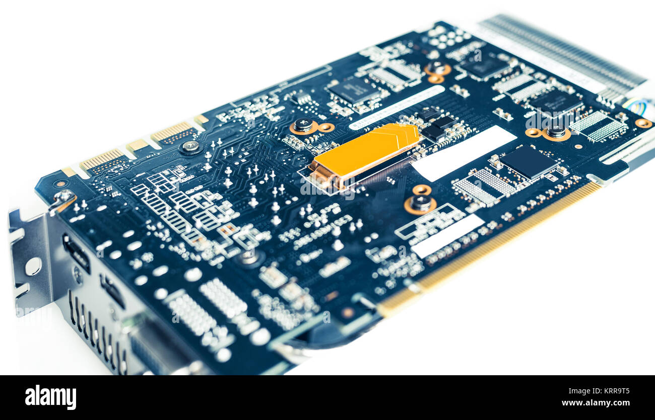Computer motherboard detail Cut Out Stock Images & Pictures - Alamy